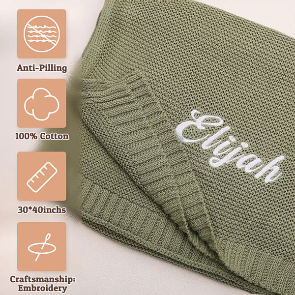 Personalized Embroidered Name Baby Blankets, Baby Shower Gift, Soft Co ...
