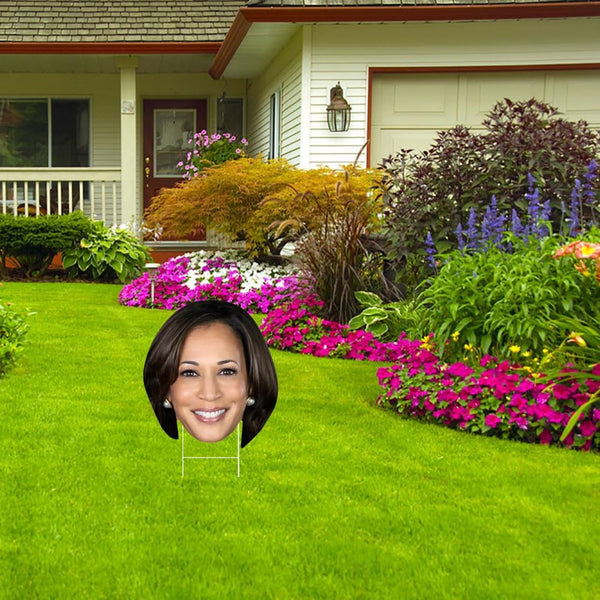 Kamala Harris Head Yard Sign, Gift For Kamala Supporters, Election 202 ...